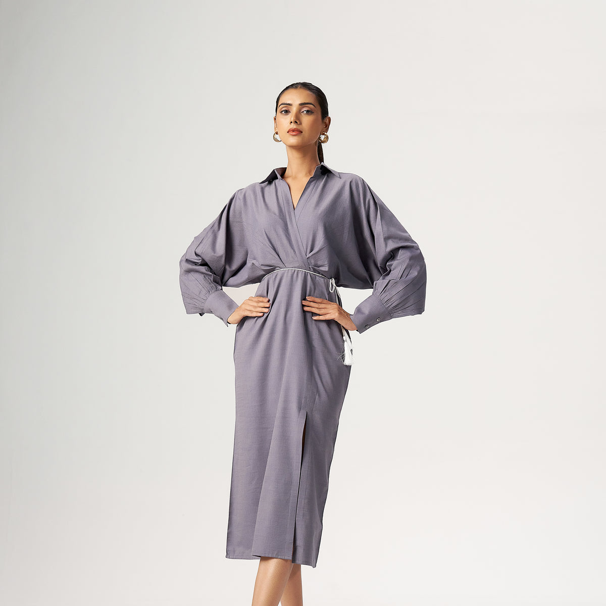 SLATE WRAP DRESS – Nutmeg Apparels